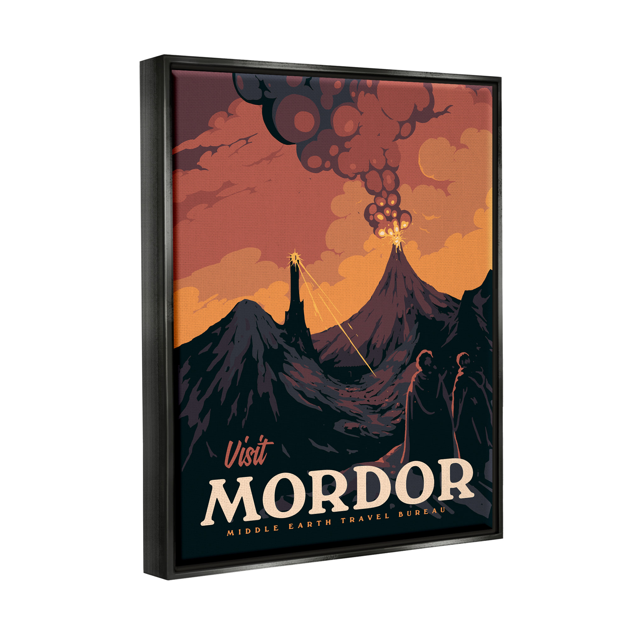 Trinx Visit Mordor Volcano Fantasy Literature Floating Canvas Wall Art By Matheus Lopes Castro ...